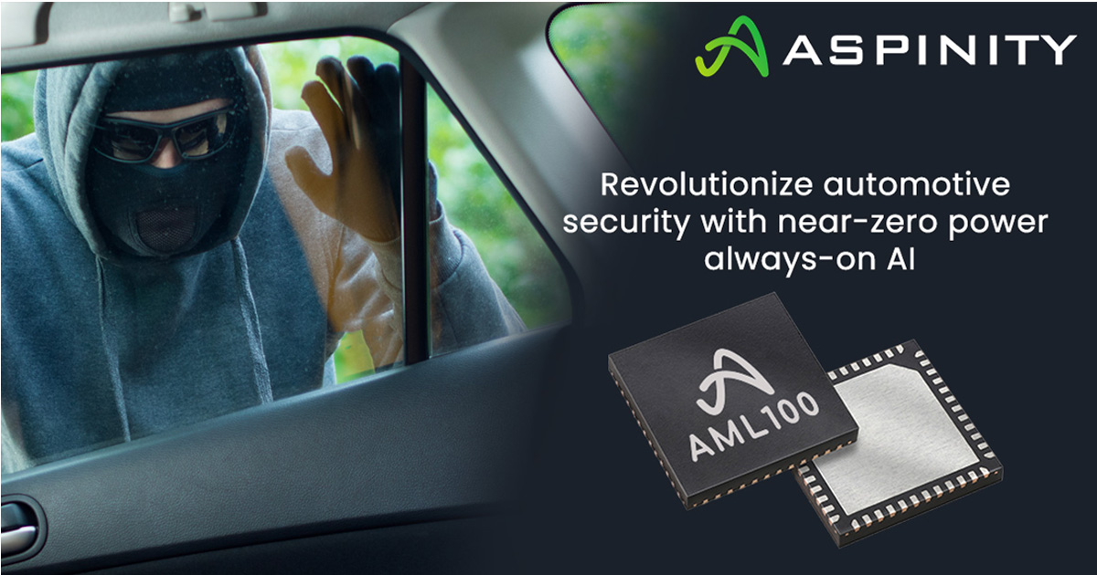 Aspinity Launches New AML100 Near-Zero Power Monitoring Solutions for ... Aspinity Launches New AML100 Near-Zero Power Monitoring Solutions for ...
